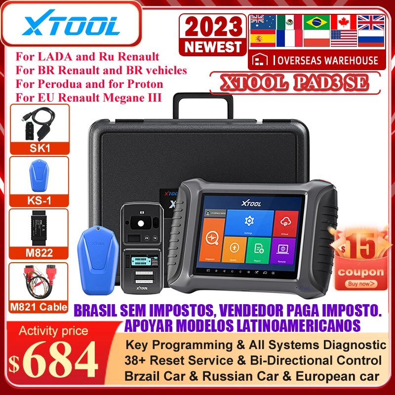 ♣XTOOL X100 PAD3 SE Auto Key Programmer with KC501 for benz/GM All key ...