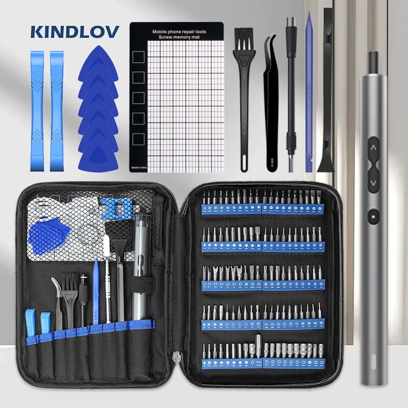♨KINDOV Electric Screwdriver Set Type-C Port Rechargeable Screw Driver ...