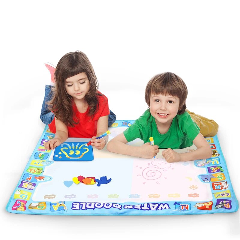 66r Kids Magic Water Drawing Mat Big Doodle Coloring Rug Painting Set ...