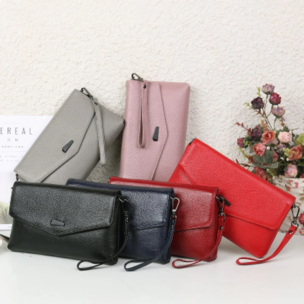 08o Meigardass Genuine Leather Luxury Party Clutch Bag Wallet Women