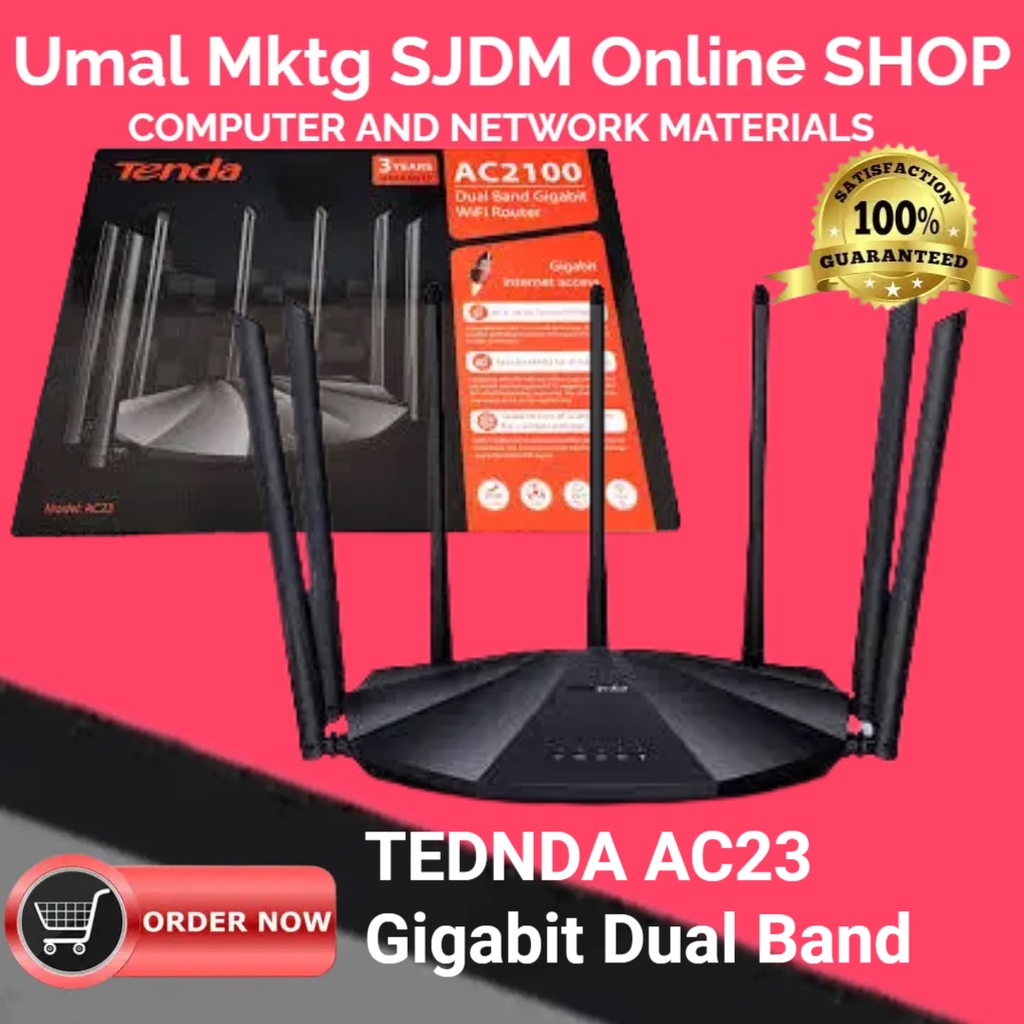 Tenda AC23 Wireless WiFi Dual Frequency 5g full Gigabit 2100m English Version | Shopee Philippines
