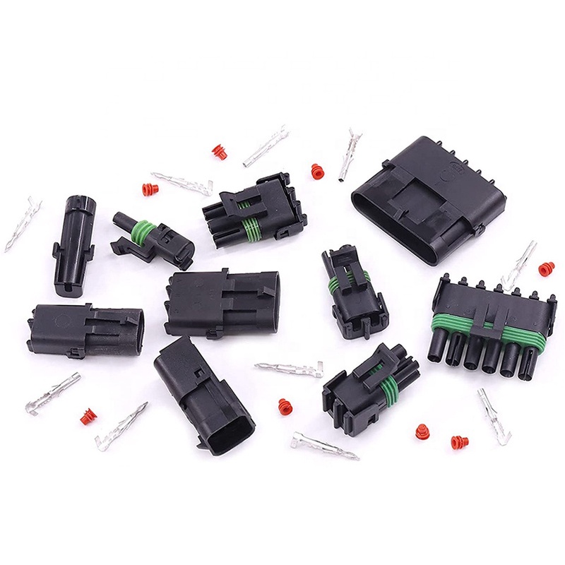 waterproof wire connector cover ped 1 2 3 4 6 Pin female male weather ...