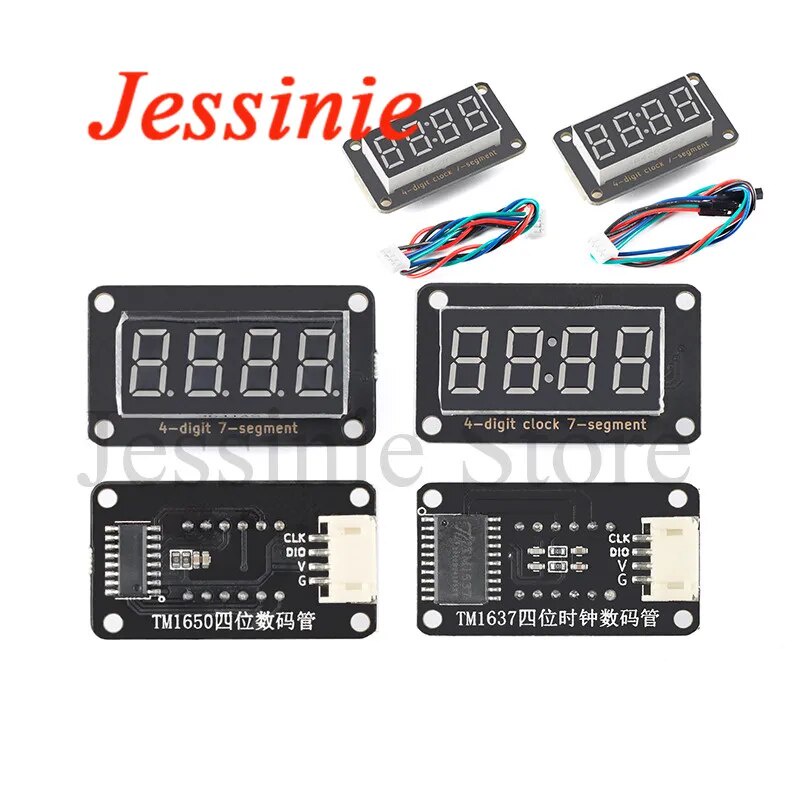 26g Tm1637 Led Display Module 7 Segment 4 Bits 036 Inch 036‘ Clock Red Anode Digital Tube T 