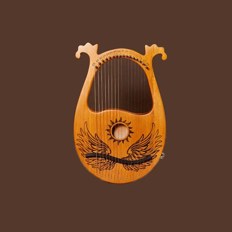 ღVintage More Jaw Lyre Harp 24 Strings Unusual Professional Instrument ...