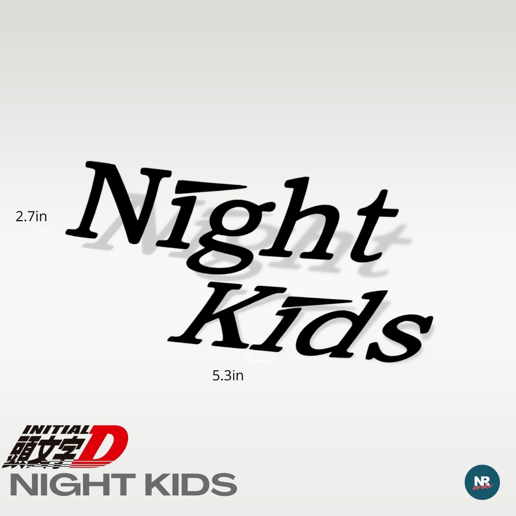 Night Kids Initial D Anime Vinyl Decal Waterproof Sticker for Tumbler ...