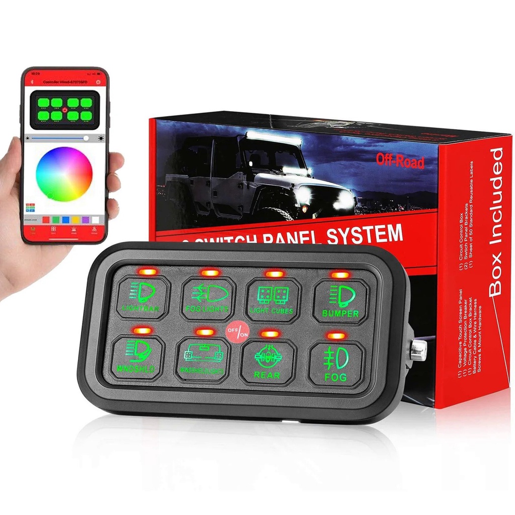 8 Gang Switch Panel Automatic Dimmable Universal Circuit Control Box ...