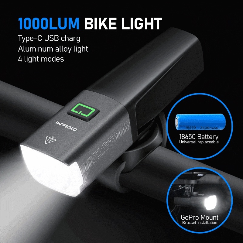 CYCLAMI Light Smart Headlights USB Rechargeable Road Mountain Bike ...