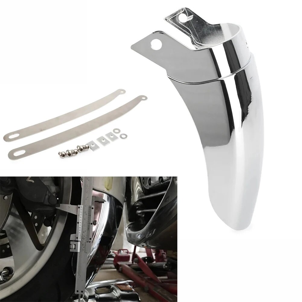 Motorcycle Front Fender Extender Chrome Mudguard Extension For Honda ...