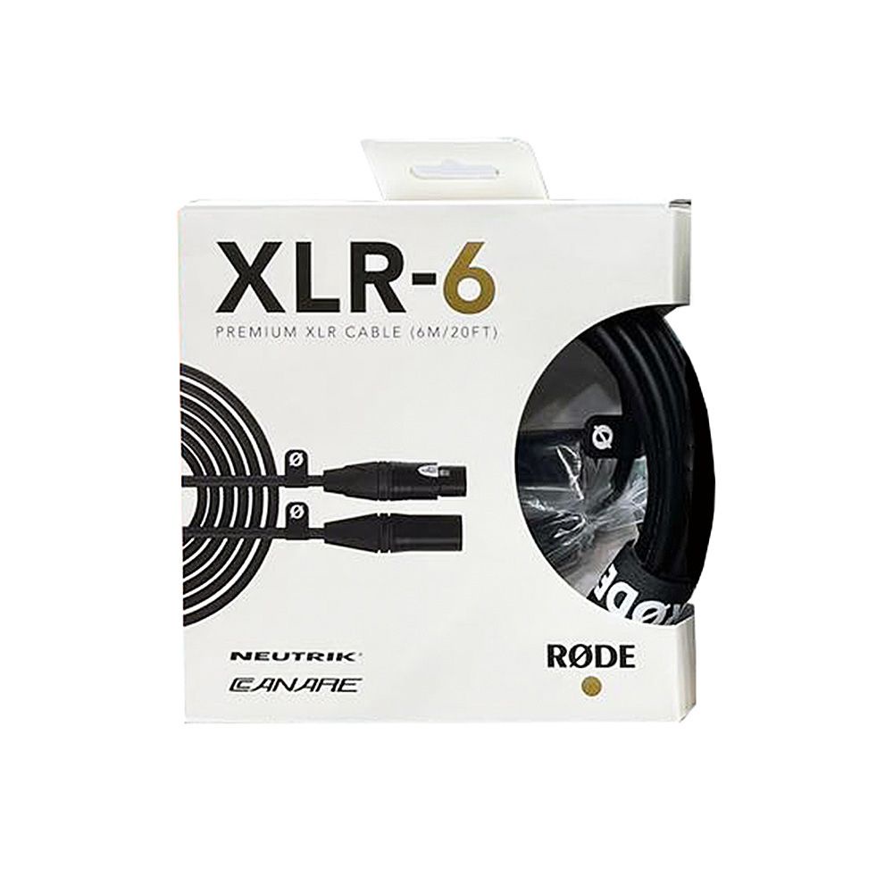 Rode XLR-6 Premium XLR Cable (6m, Black) - Canare cable & Neutrik XLR ...