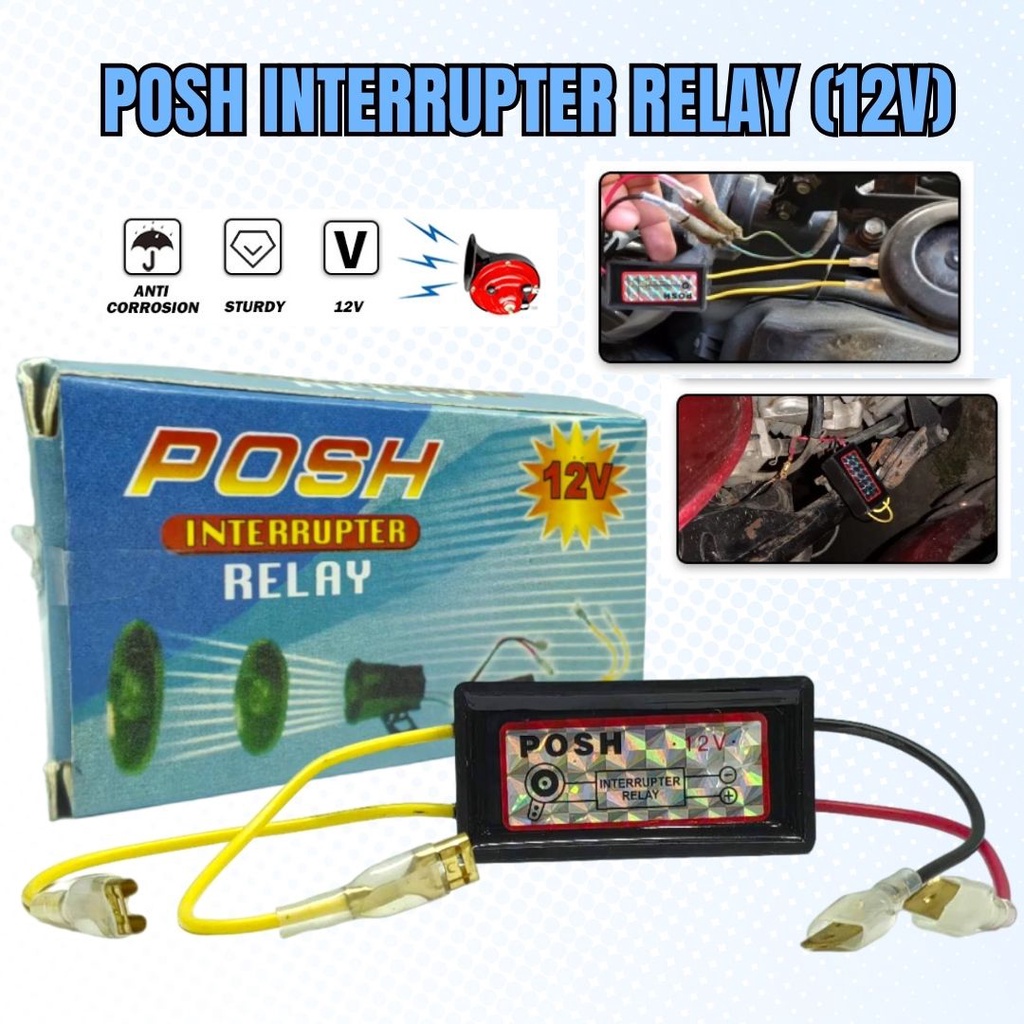 OAPC UNIVERSAL POSH INTERRUPTER RELAY FOR HORN 12V (10884) | Shopee ...