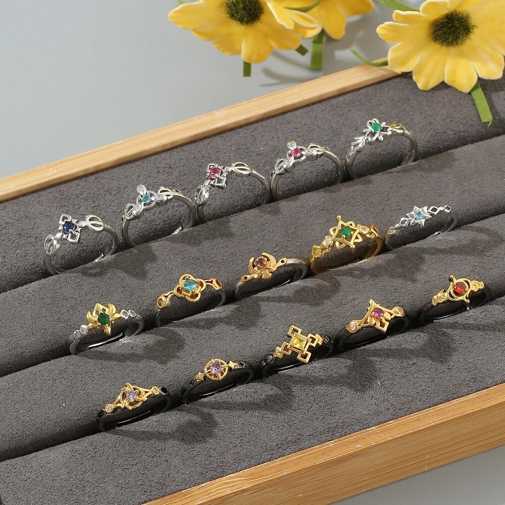 Game Genshin Impact Ring Adjustable Opening Rings Zhongli Xiao Albedo ...