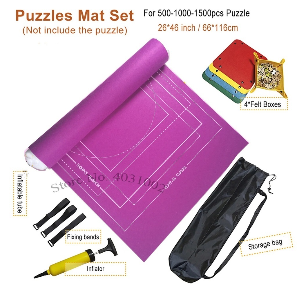 웃3mm Thicken Puzzles Mat Jigsaw Roll Mat Playmat Large 500 1500 2000pcs ...