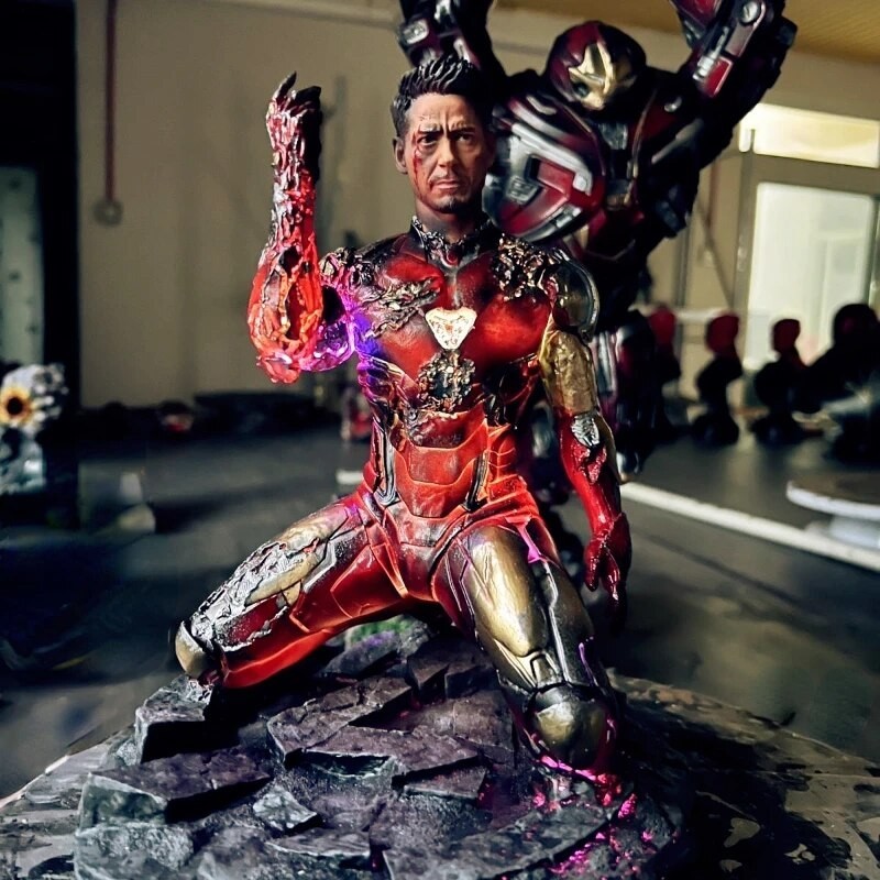 New 17cm Marvel Legends Avengers Bust Action Figure Thunder Studio Iron ...