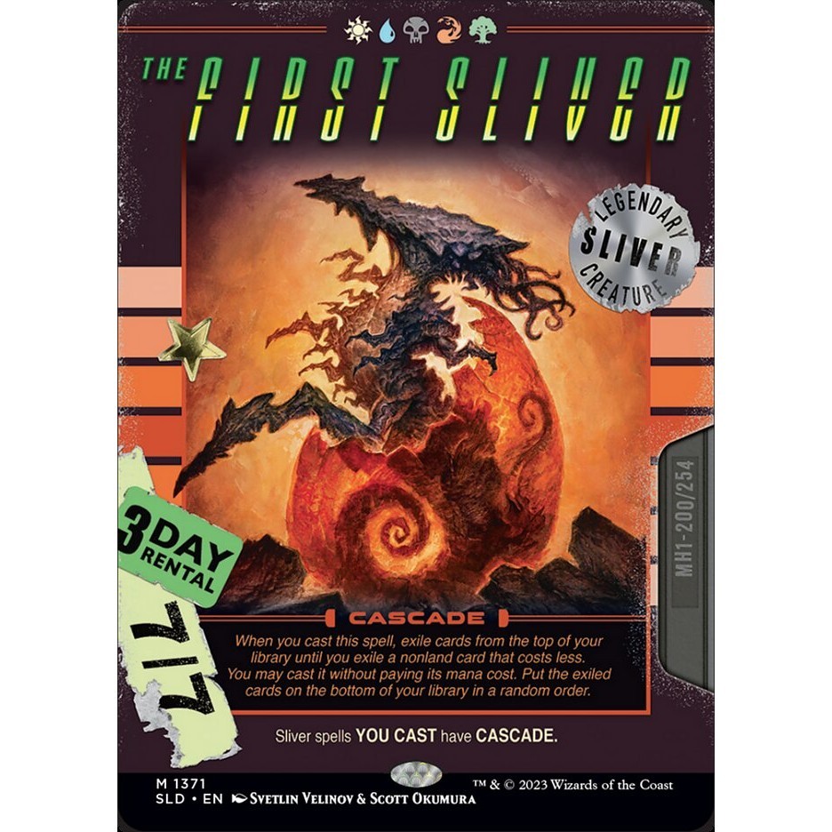 MTG Proxy Card - The First Sliver (Borderless) | Secret Lair Drop (SLD ...