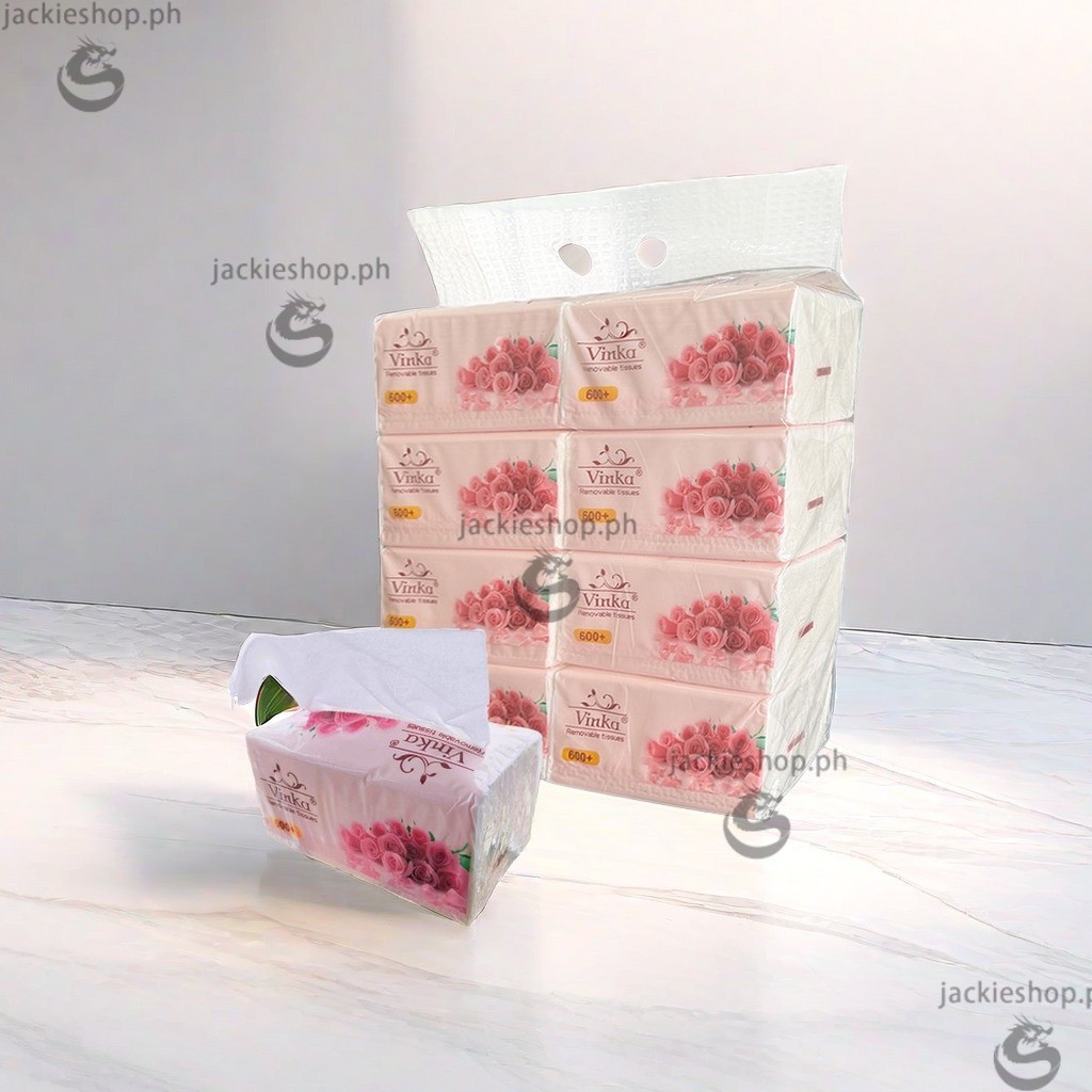 vinka Organic Facial Tissue 3 ply (600 sheets x 8 Packs) | Shopee ...