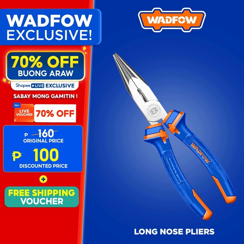 Wadfow 6" 8" Polish And Anti-Rust Oil Long Nose Cutting Pliers Heavy ...