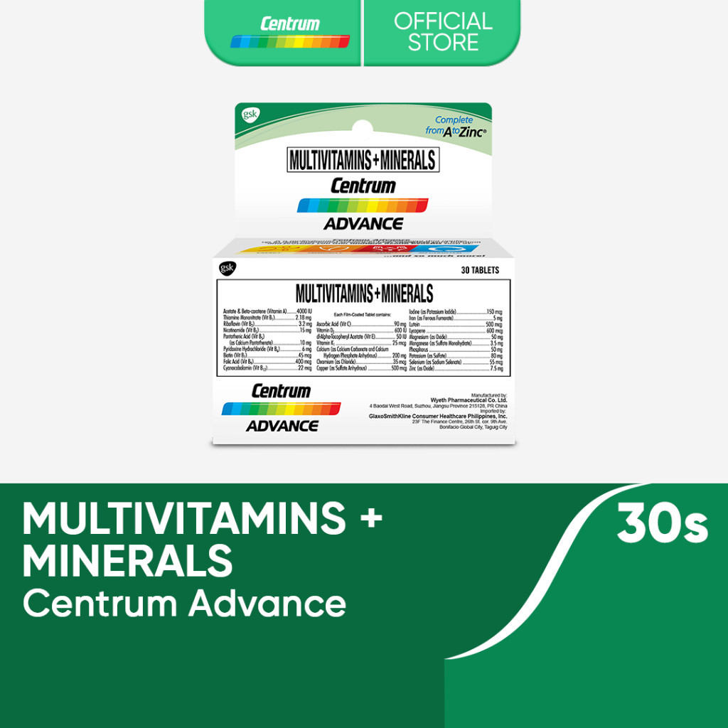 Centrum Advance Multivitamins and Minerals 30s | Shopee Philippines