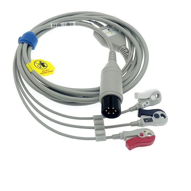 Newly launched 6pin ECG EKG 3leads one-piece cable patible for BCI ...