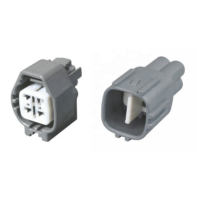 4 Pin Grey Waterproof Oxygen Sensor Connector Bulkhead Male Female ...