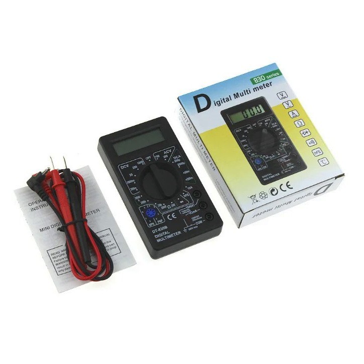 DT830B Digital Multimeter Mini Handheld Multimeter Electrical ...