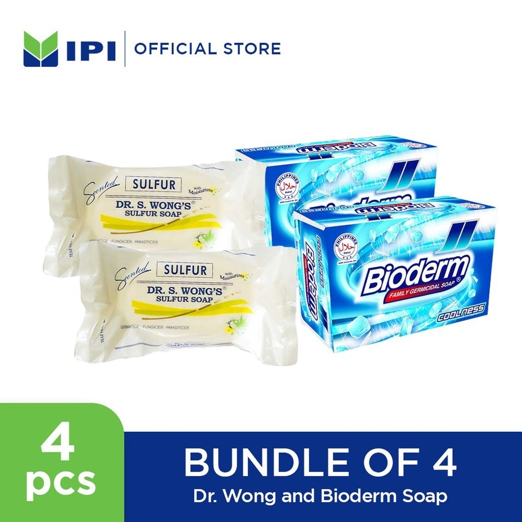 Dr. Wong Sulfur Soap with Moisturizer 135g and Bioderm Coolness 135g ...