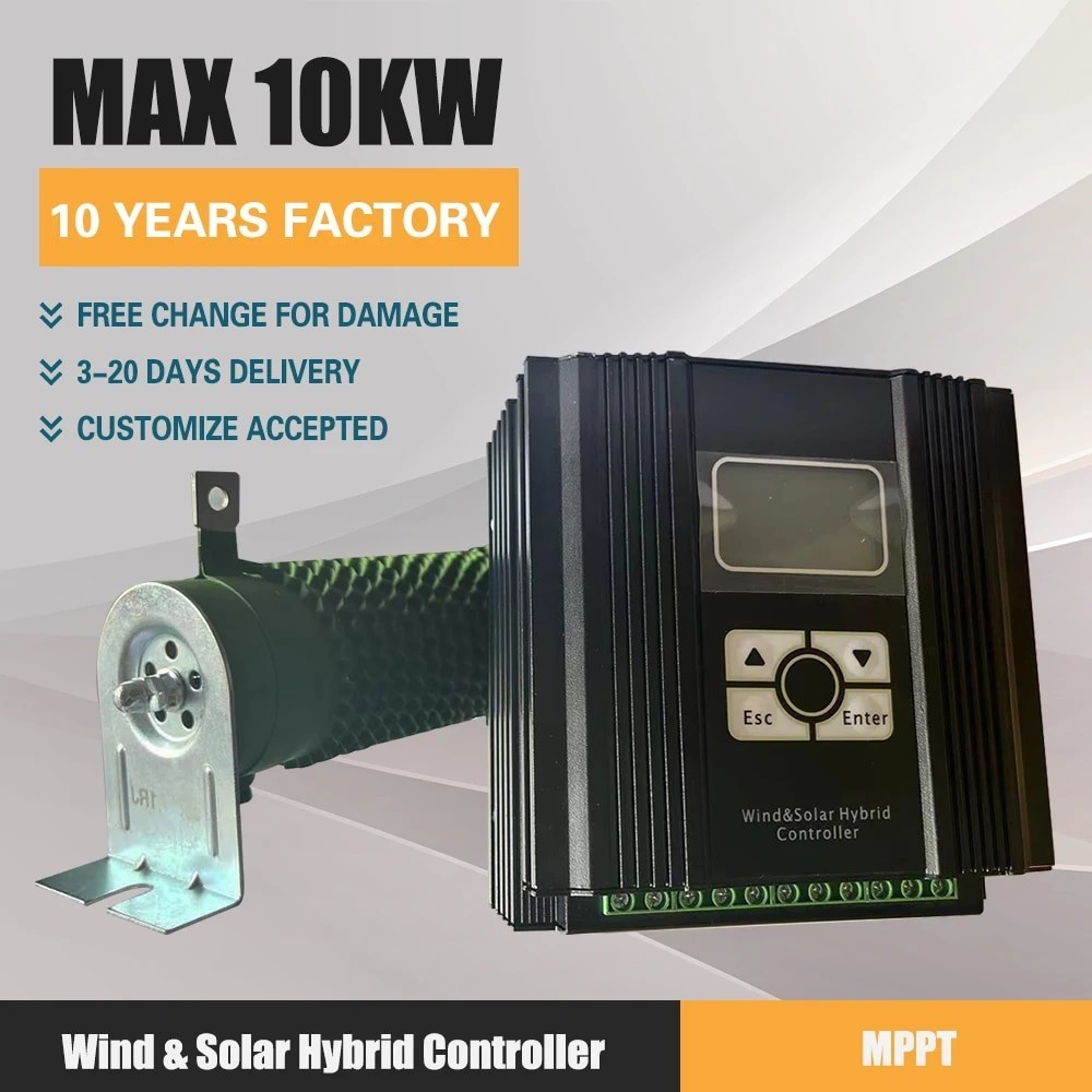 ★Wind Solar Hybrid System MPPT Charge Controller With Dump Load 10000w Wind Turbine 600W ...