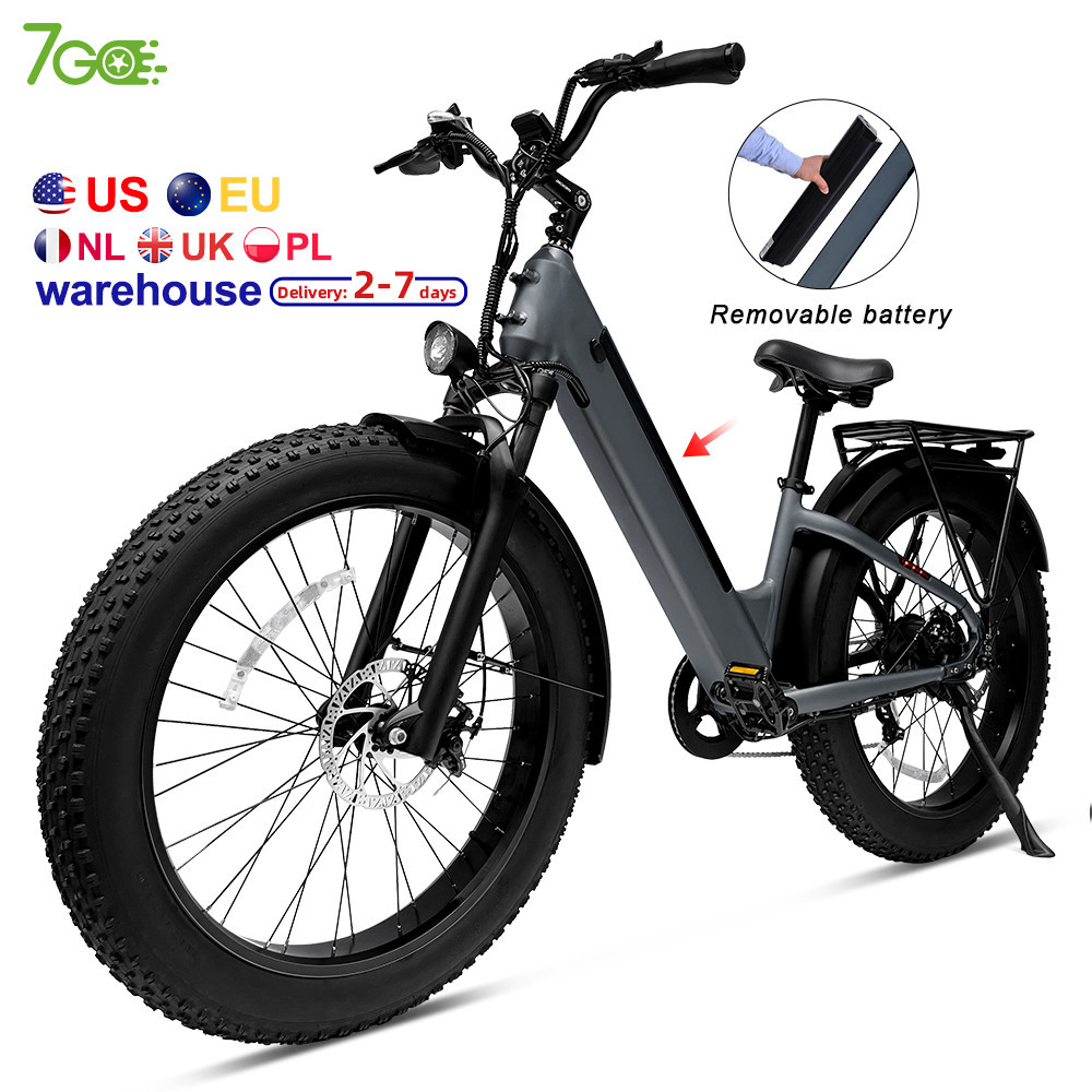 26"x4.0 step through Fat Tire ebike 1000w 750w 500w 48v e-bike ...