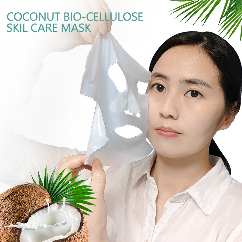 Bio Cellulose Facial Mask Natural Fiber Skin Care Beauty Coconut Bio ...