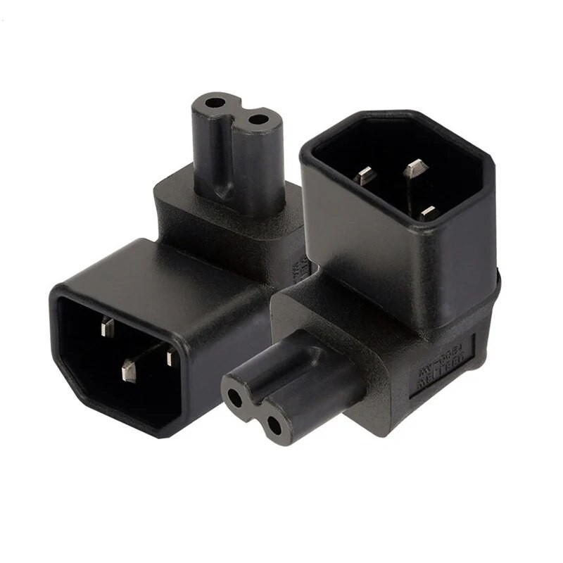 ☼90 Degree Right Angled IEC Angle IEC320 IEC 320 C14 Socket To IEC C7 ...