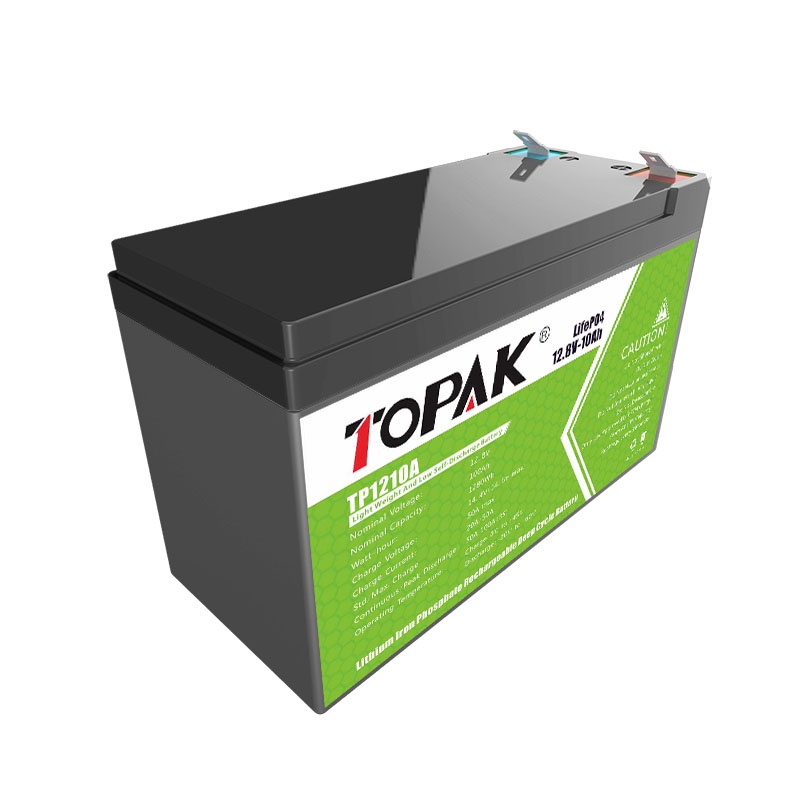TOPAK 12v 10ah lifepo4 battery lead acid battery replacement with LCD ...