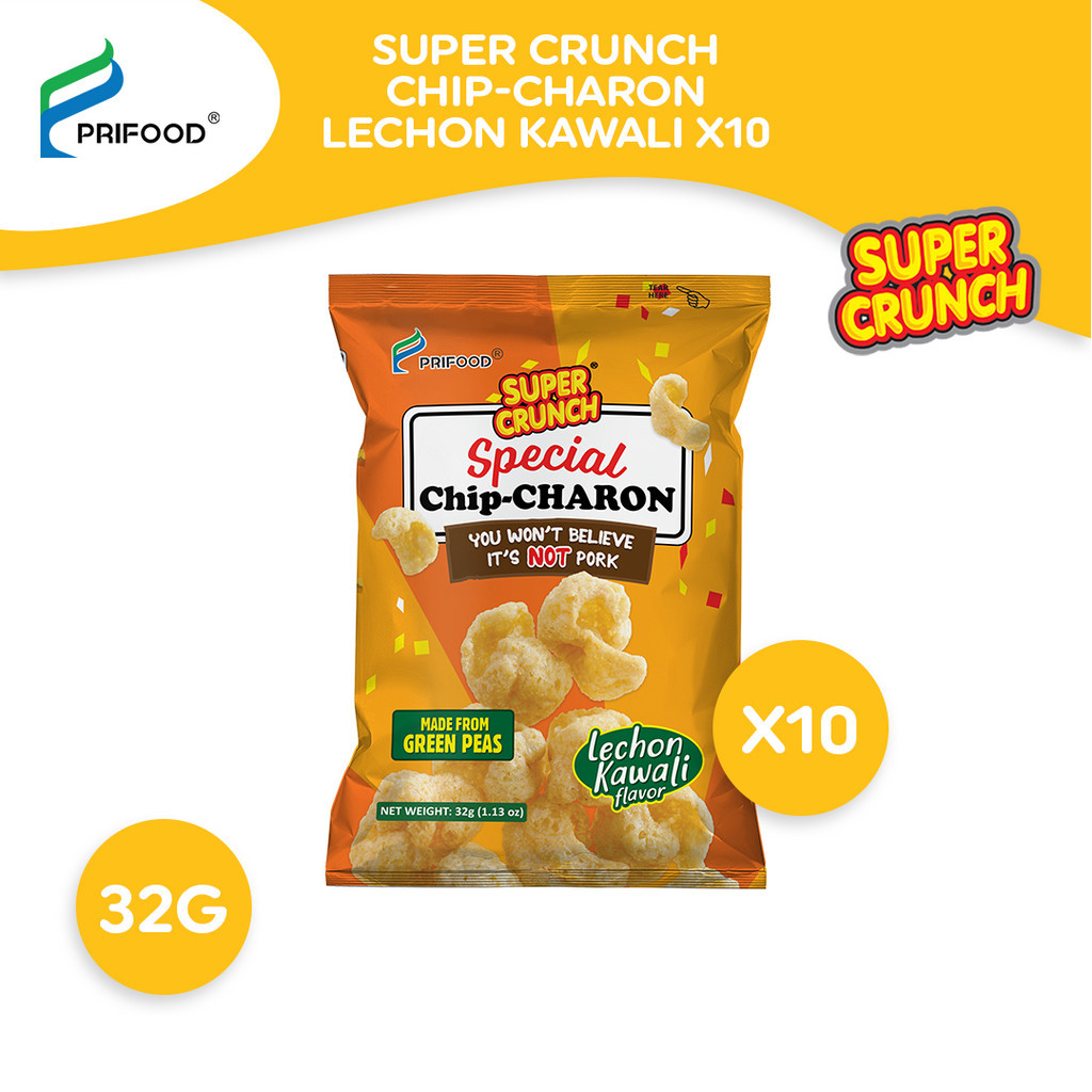 Super Crunch Chip-charon Lechon Kawali 32g (bundle of 10) | Shopee ...