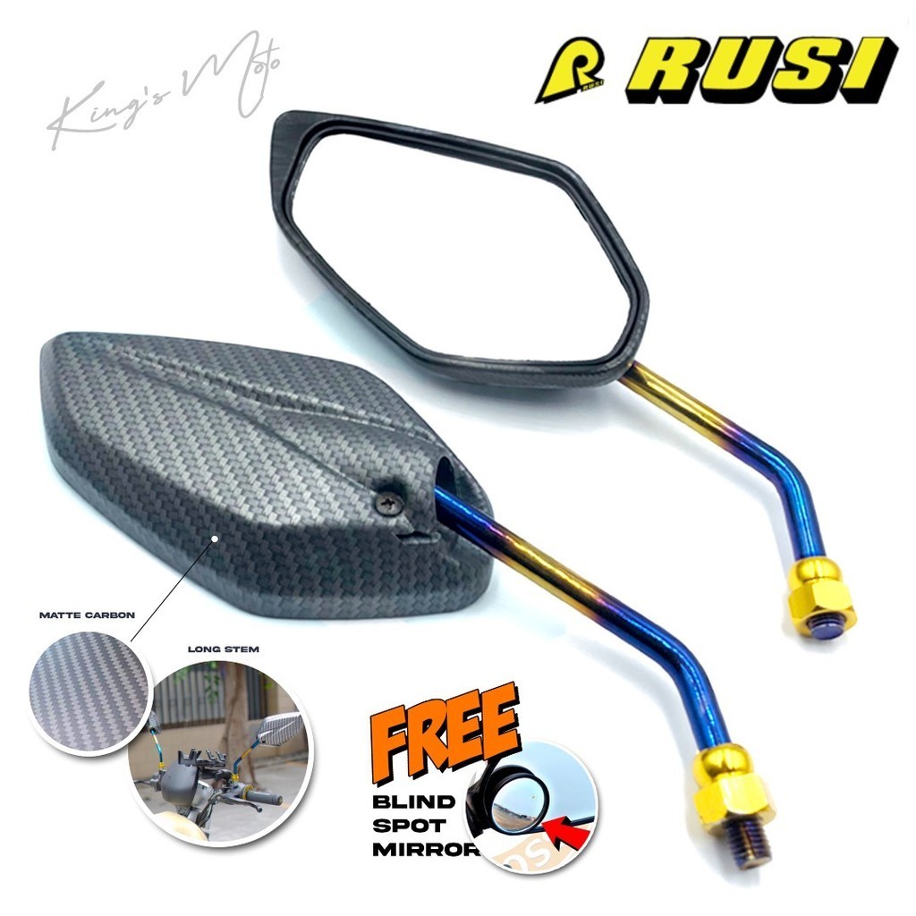 RUSI RAPID carbon side mirror genuine parts honda | COD | Shopee ...