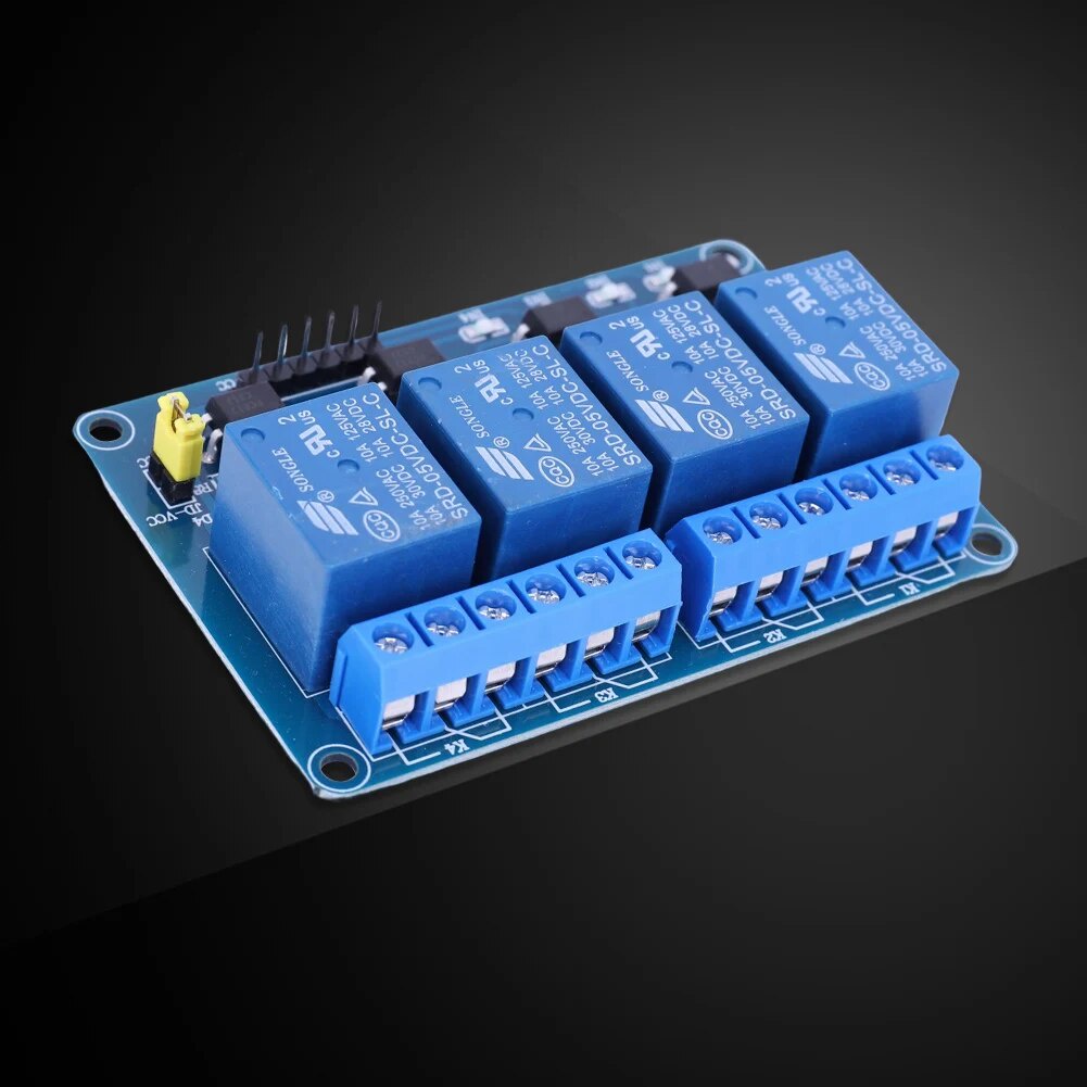 4 Way Relay Module AVR 51 PIC 5V 12V Expansion Board with Optocoupler ...
