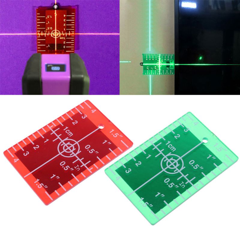 1 Pc Laser Target Card Plate For Green and Red Laser Level Target Plate ...