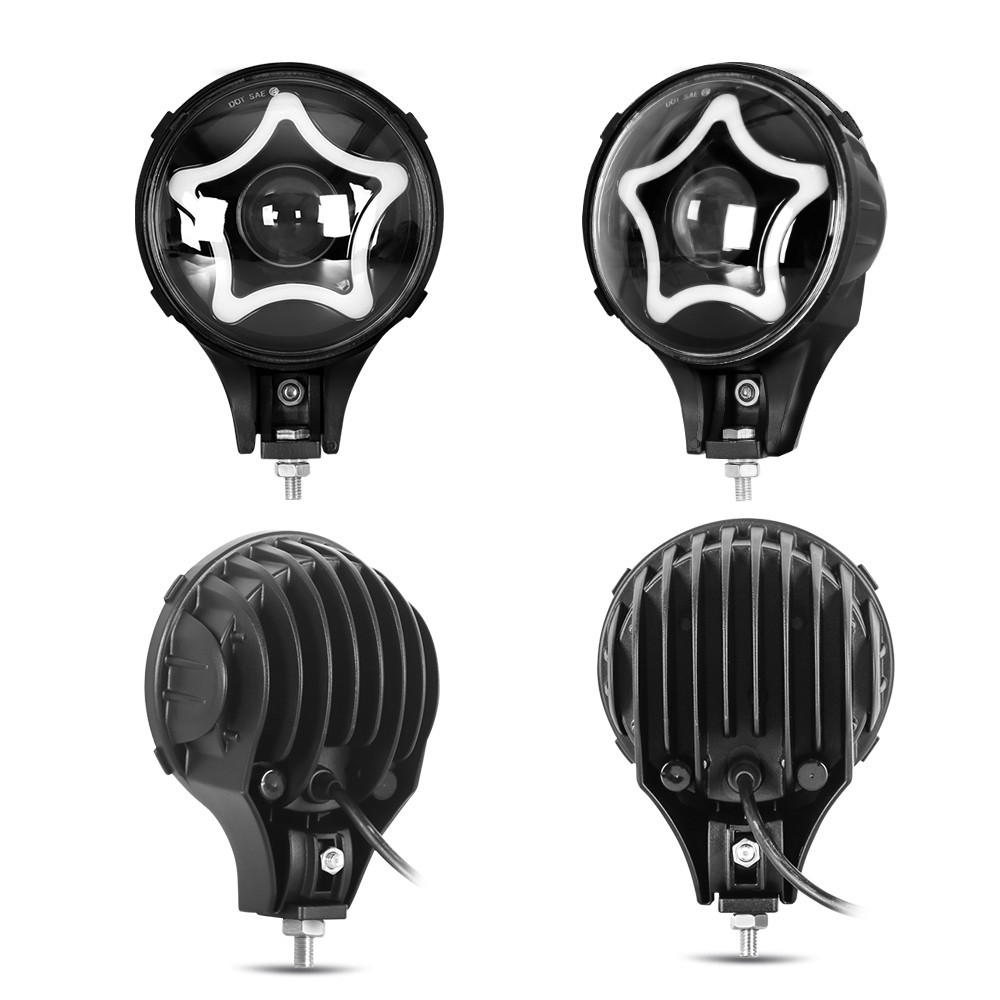 Perfect 50W 6inch Round LED Spotlights with cob strip bicycle light car ...