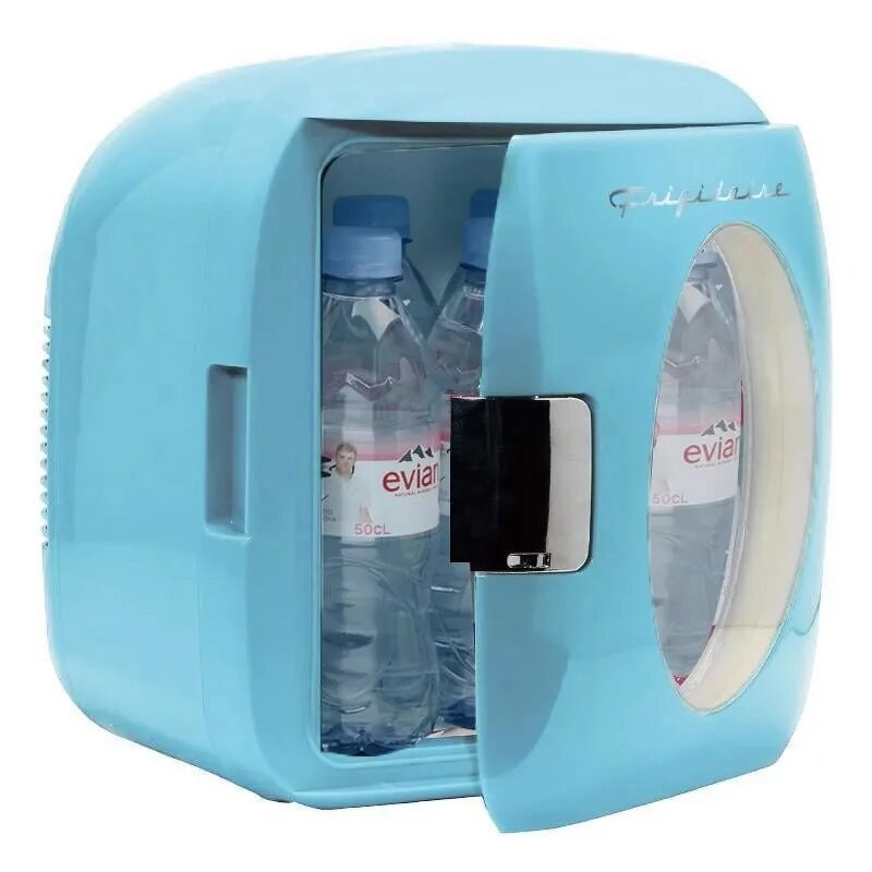 Mini refrigerator Portable Retro 12-Can Mini Cooler, EFMIS462, Blue ...