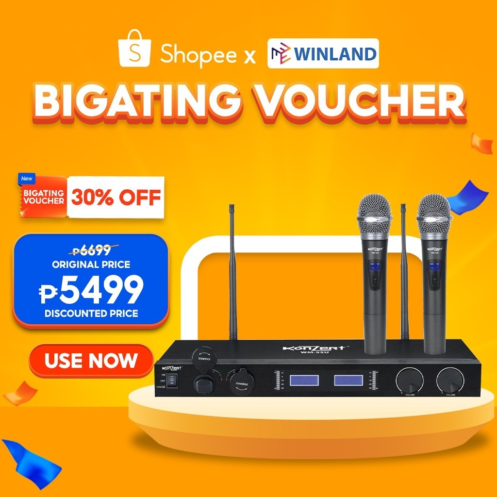 Konzert by Winland WM-55U Dual Channel UHF Wireless Microphone Mic ...
