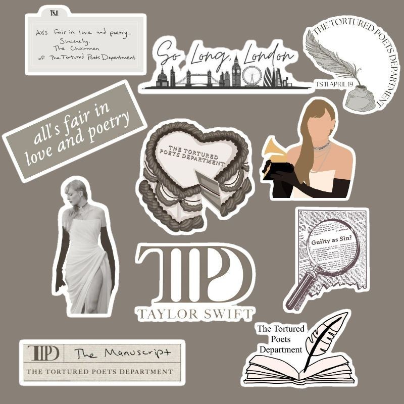 Taylor Swift The Tortured Poets Department Laminated VINYL Waterproof ...
