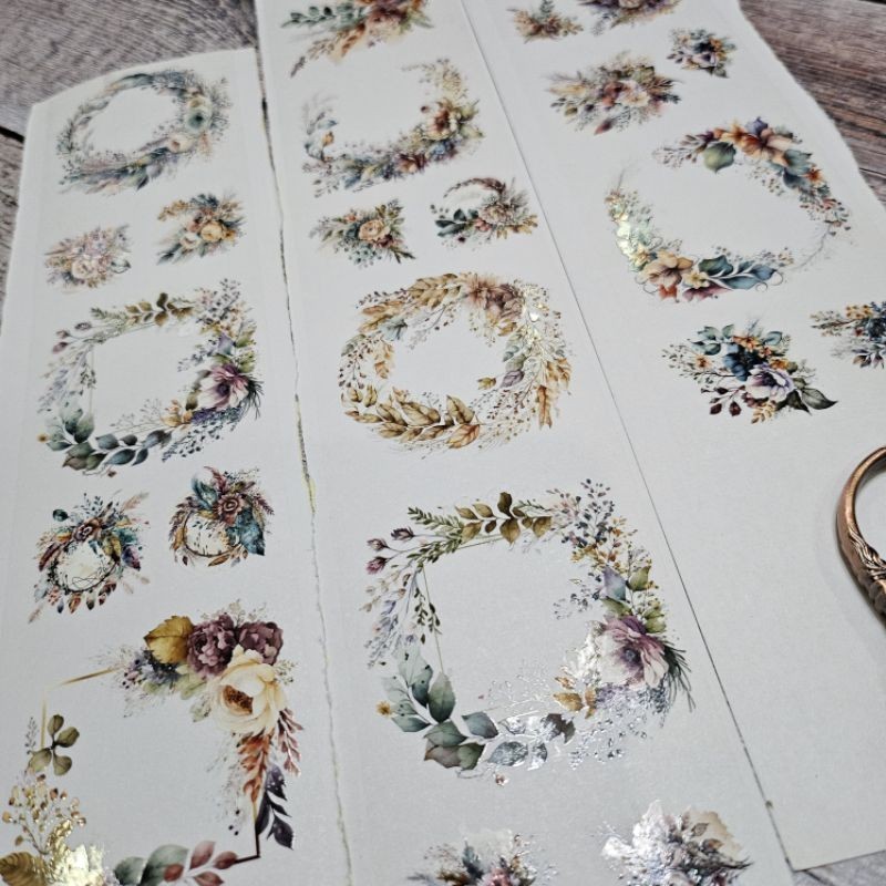 Mistula Flowers Matte PET Tape Bohemian Masking Washi Tape (Roll ...