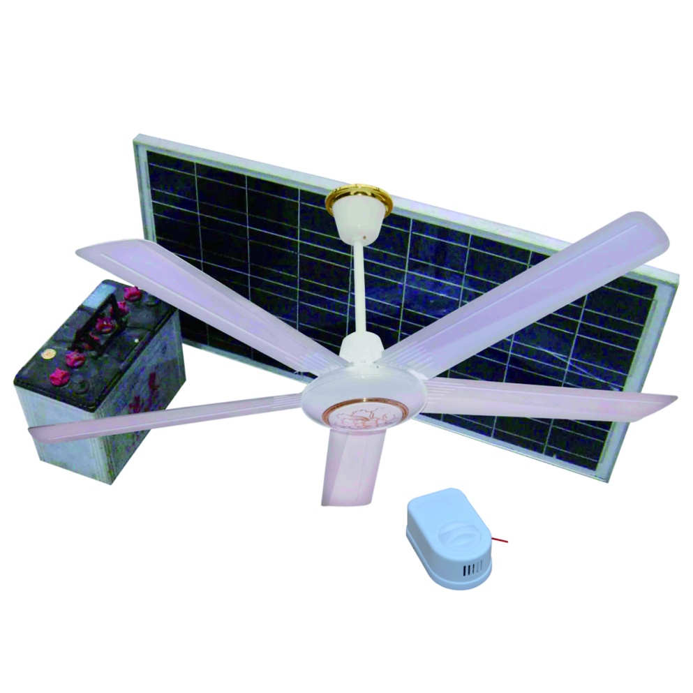 12V Fan BLDC battery energy conservation 5 blades 56inch metal DC solar ...