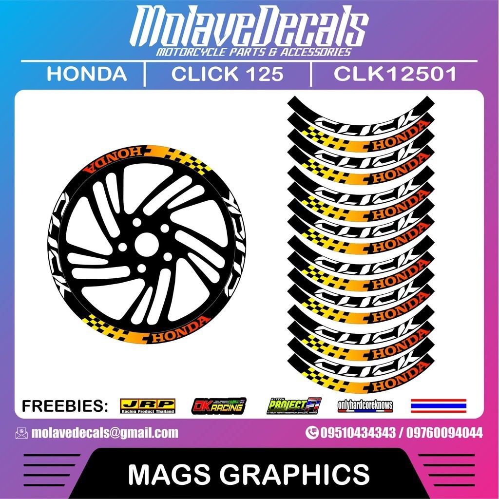 Honda Click 125 Mags Sticker Gradient CLK12501 | Shopee Philippines