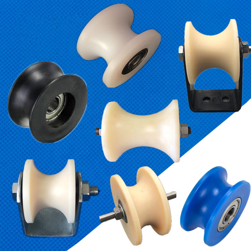 U-groove track wheel plastic bearing pulley is pulled by pulley Sliding ...