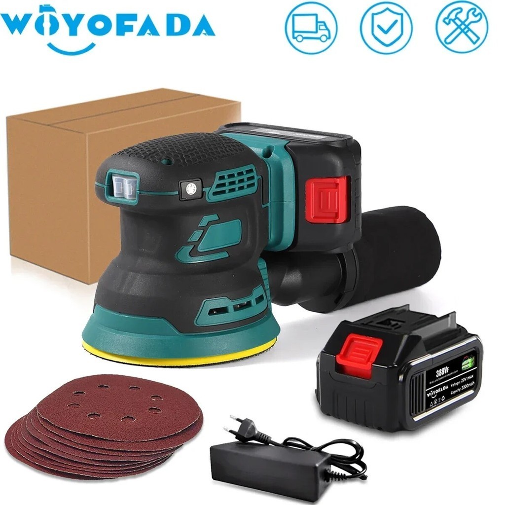 125mm Brushless Random Orbital Electric Sander Wood Grinder Polishing ...