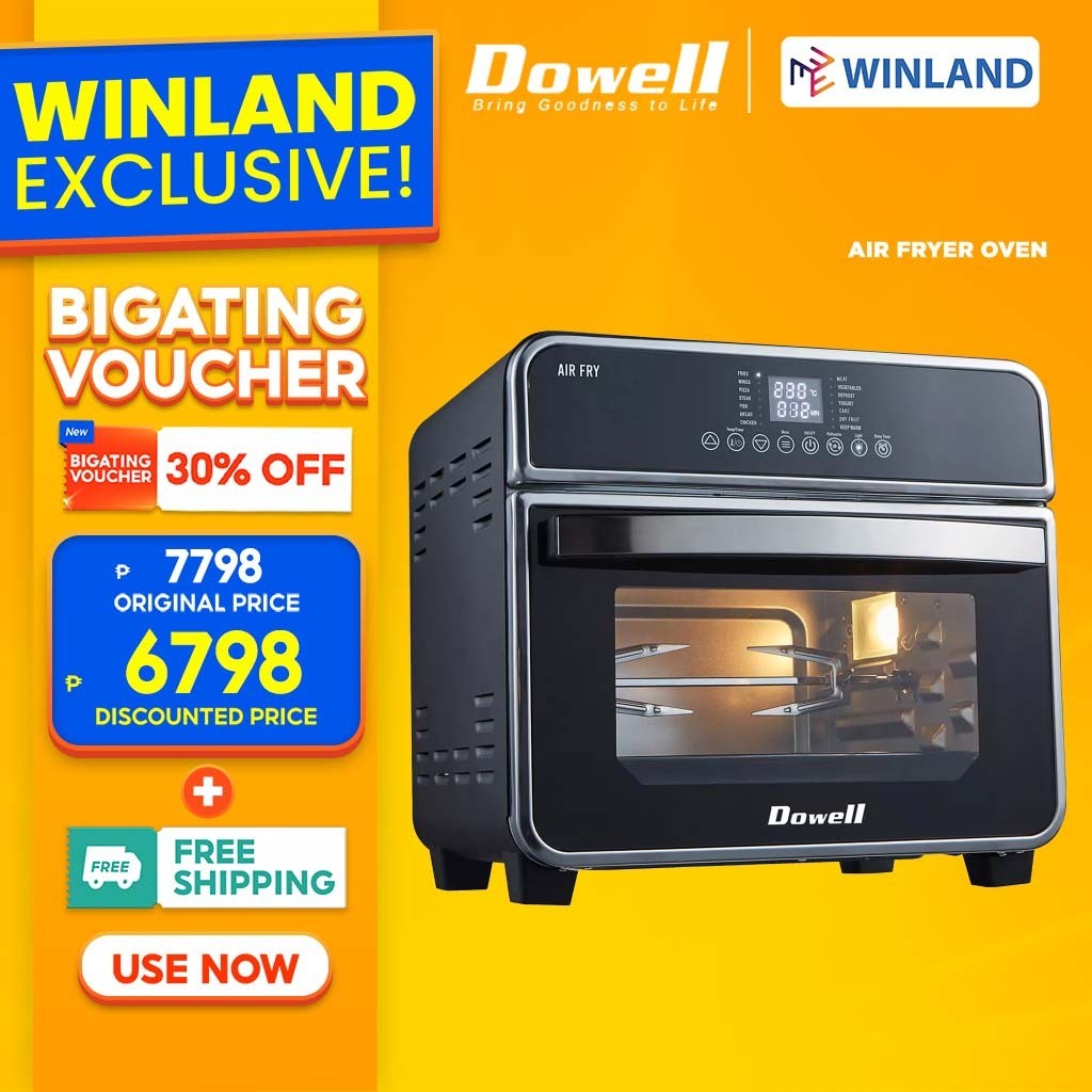 Dowell by Winland 14Functions 15L Air Fryer Oven w/ Rotisserie & Touch ...