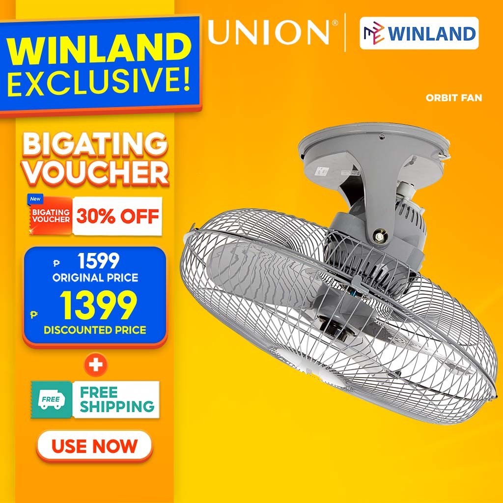 Union by Winland 16 Inches Ceiling Orbit Fan | Electric Fan 60 Watts ...