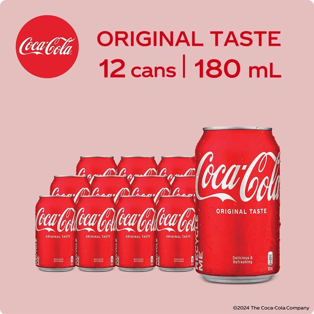 Coca-Cola Original Taste Mini Cans 180ml - Pack of 12 | Shopee Philippines