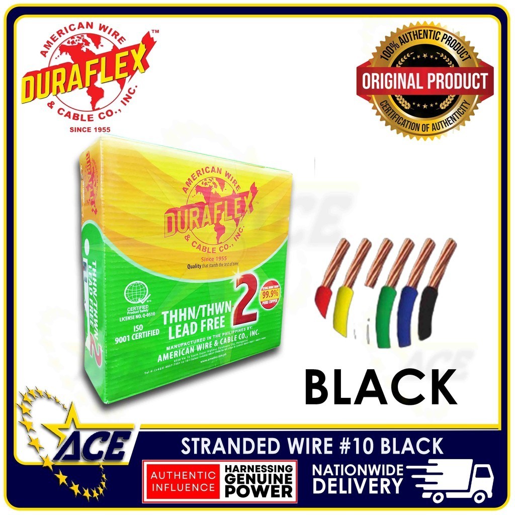 Duraflex Stranded #10 5.5mm - THHN / THWN-2 Lead-Free 600V American ...