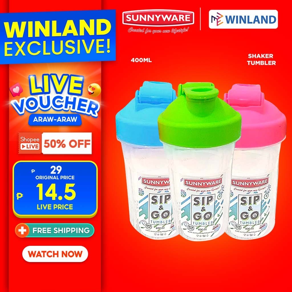 Sunnyware by Winland 400ml | 0.4Liters Washable & Reusable Plasticware ...