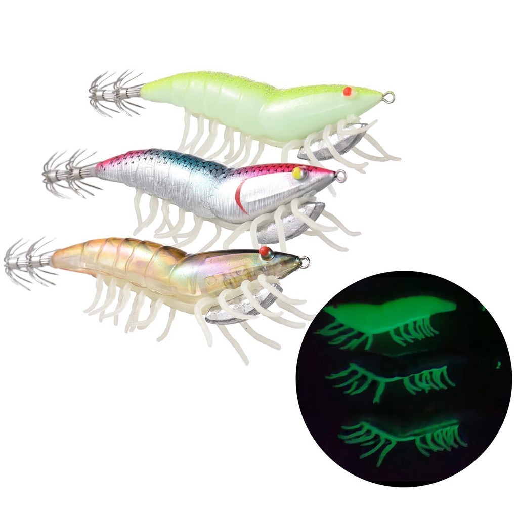 Fishing Lure Shrimp EGI Lure 115mm/20g For Fishing Squid Jigs ...