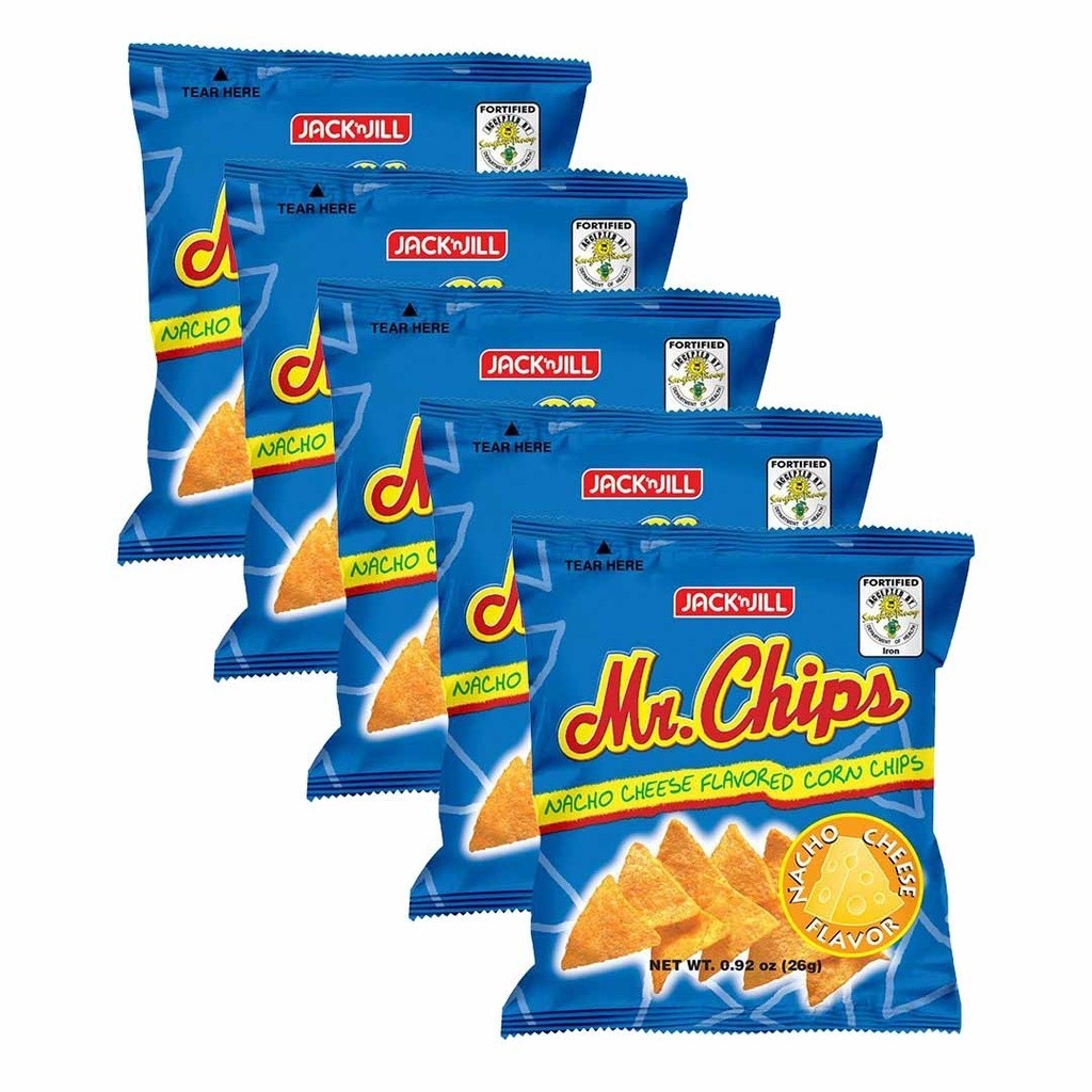 Mr. Chips Nacho Cheese Flavored Corn Chips 24g - 5 packs | Shopee ...